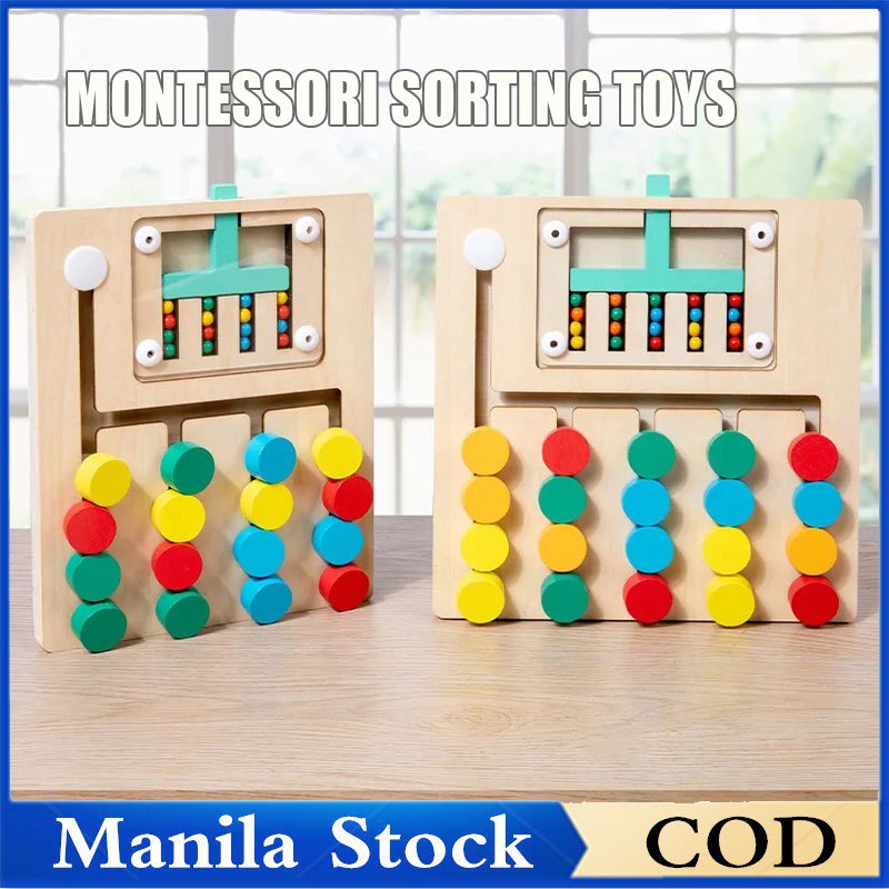 Montessori Wooden Color Matching Puzzles Preschool Learning Toys ...