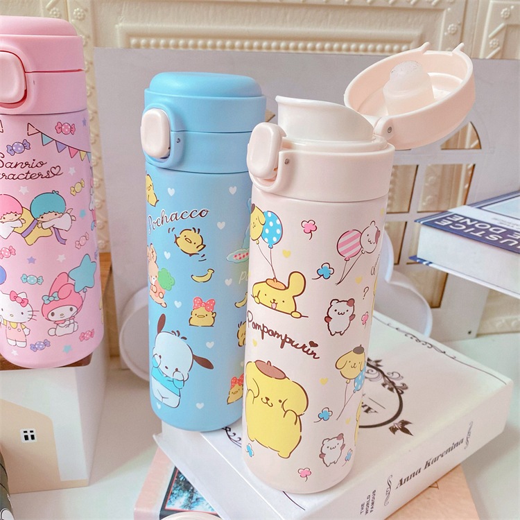 Sanrio 304 Stainless Steel Kuromi Thermos Stainless Steel Vacuum Insulated Cartoon Water Bottle ...