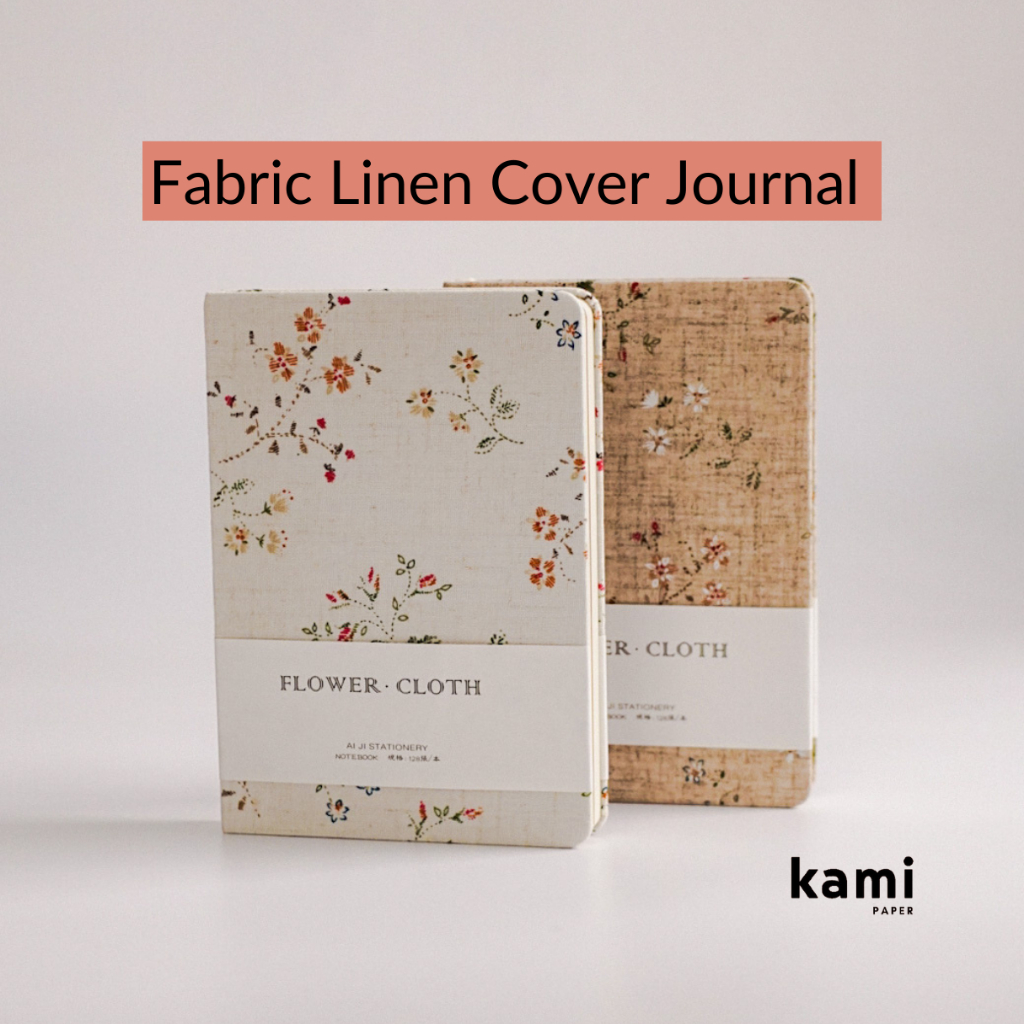 Fabric Linen Journal Notebook Hardbound Cover (New-2 types of pages ...