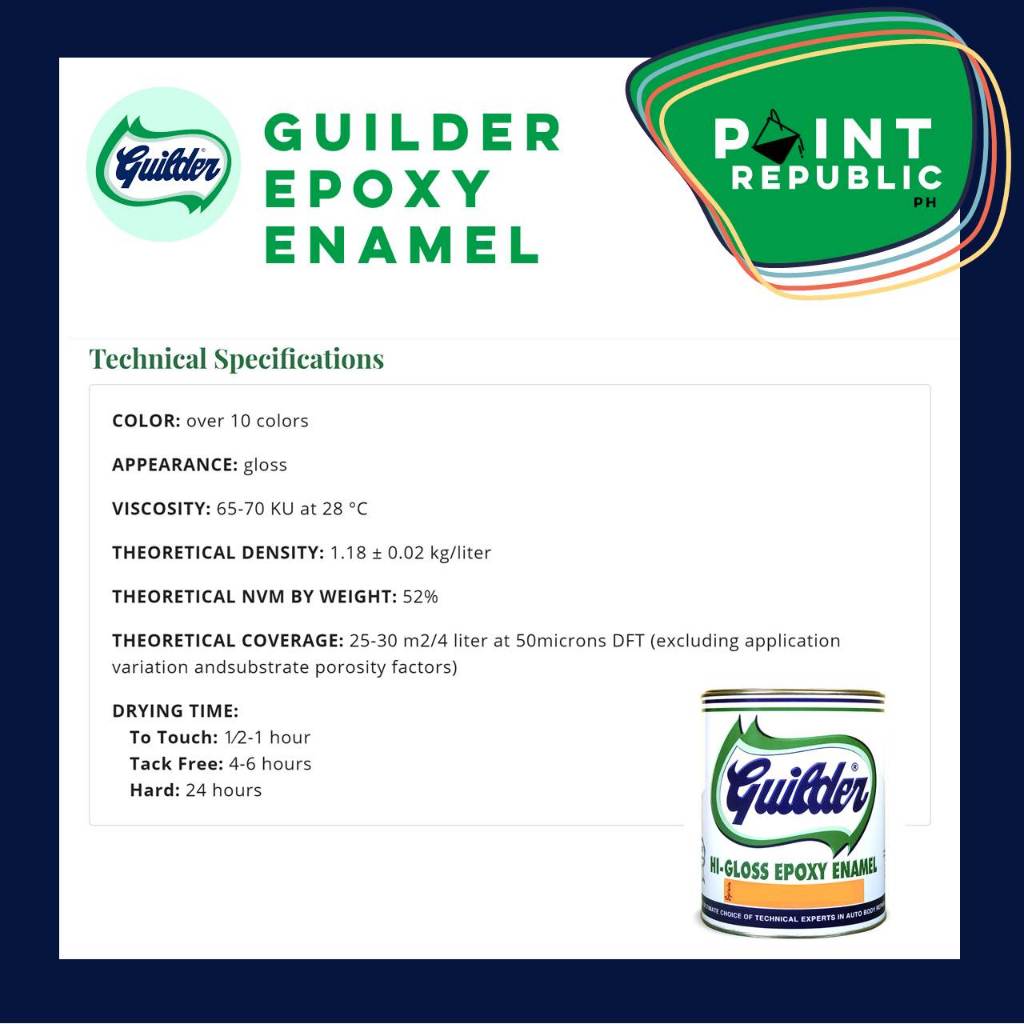 Guilder Epoxy Enamel Colors - Hi Gloss Epoxy Enamel Paint with Catalyst ...