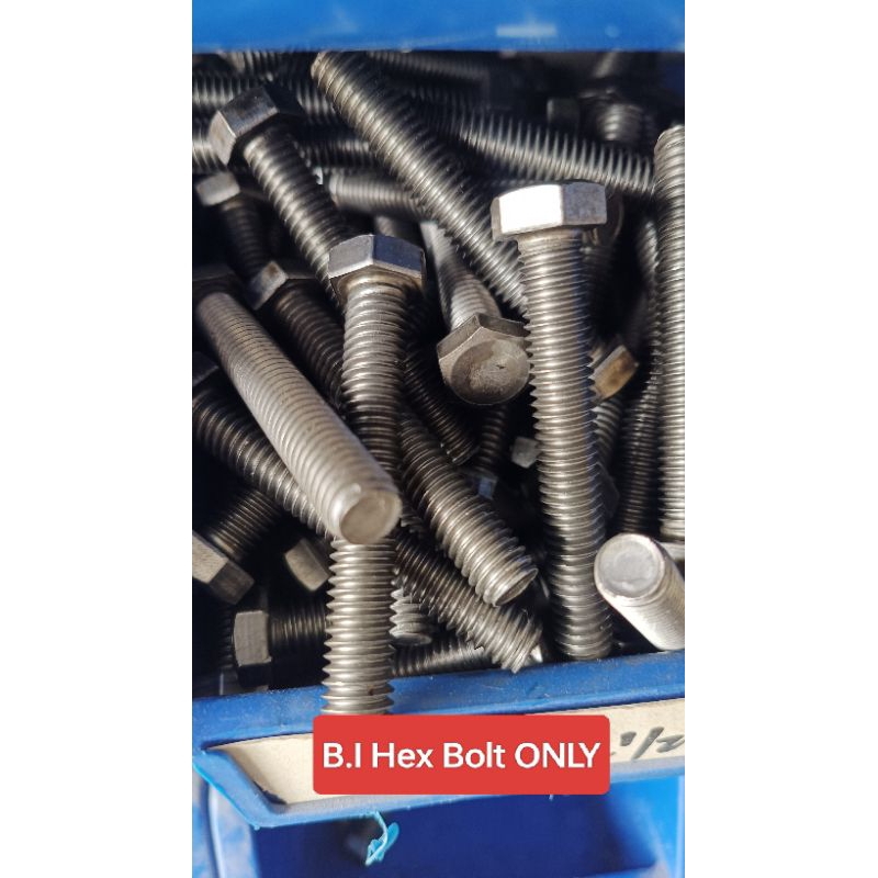 Hex Bolt B.I 1/2 kg per pack | Shopee Philippines