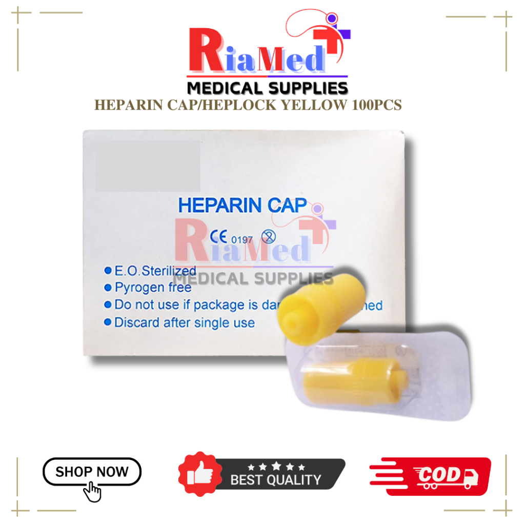 heparin cap/heplock YELLOW 100pcs | Shopee Philippines