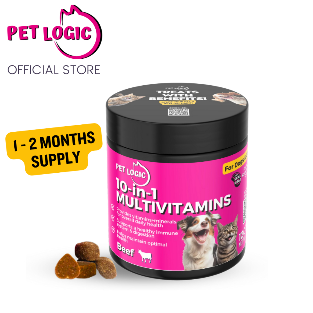 Pet Logic 10-in-1 Multivitamins 240g Dog & Cat Treats Supplement Pet ...