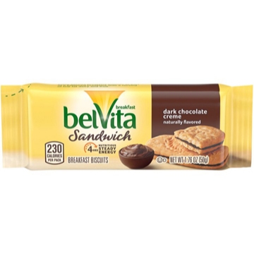 BELVITA SANDWICH BREAKFAST BISCUITS, DARK CHOCOLATE CREME, 2 CT ...