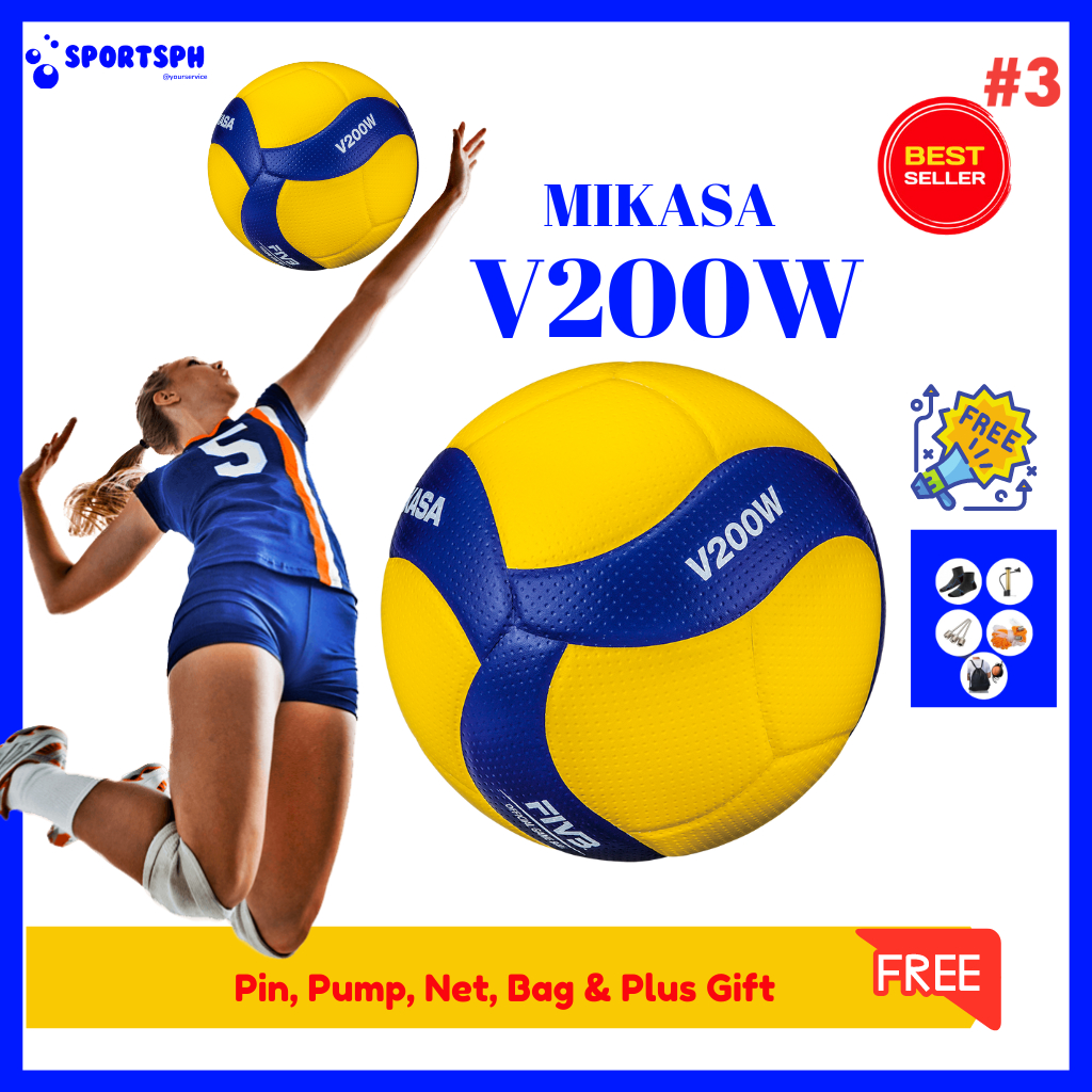 MIKASA V200W FIVB Exclusive Official Game Ball Volleyball Ball Professional Model Size 5 ...