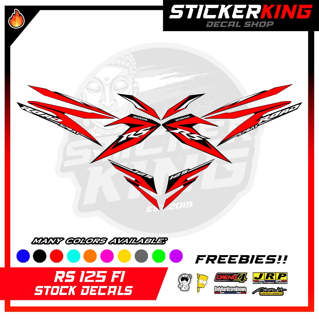 HONDA RS 125 FI STOCK DECALS WITH FREEBIES (PREMIUM QUALITY GLOSSY ...