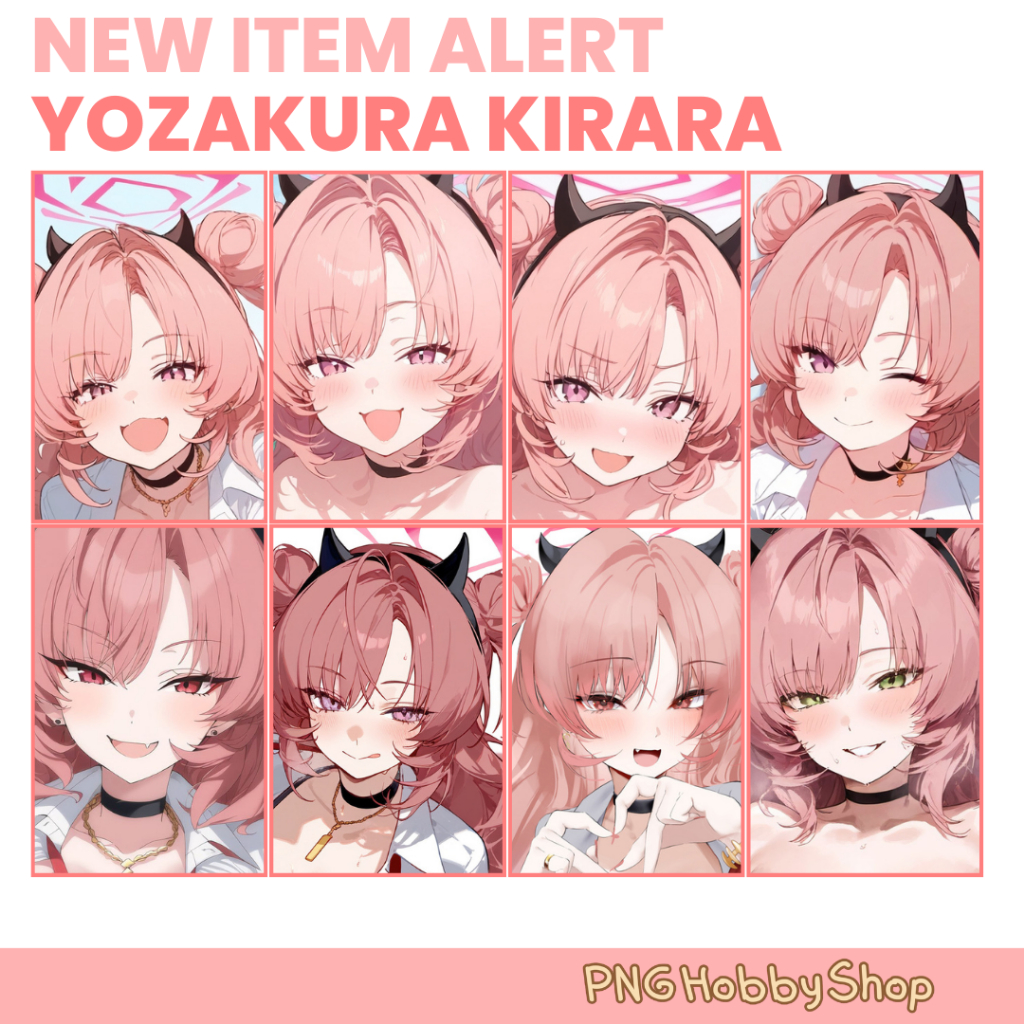 Yozakura Kirara Blue Archive Anime Photocard and Keychain - PNG Hobby ...