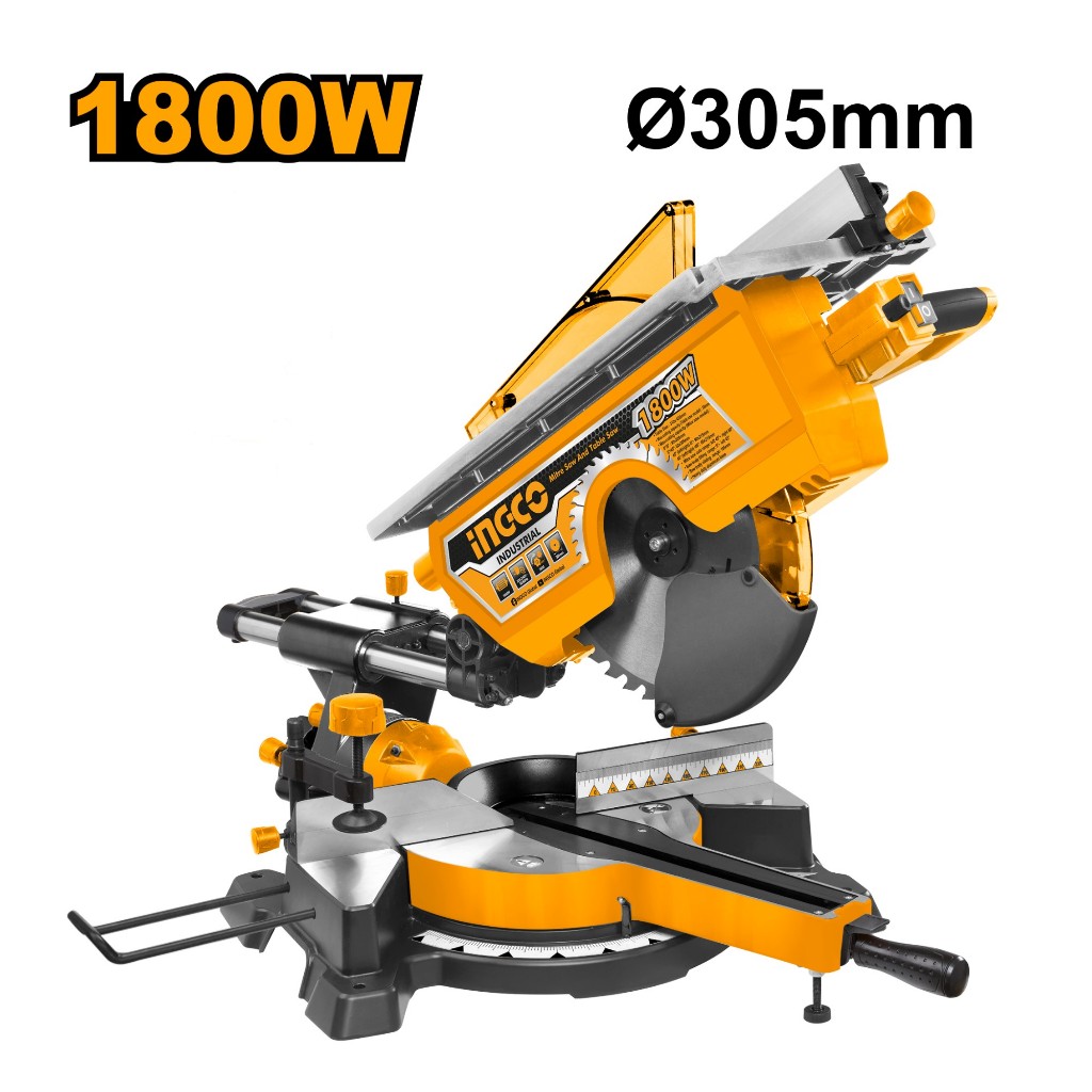 BUILDMATE Ingco 1200W Electric Mitre Saw and Table Saw Aluminum Cutter ...
