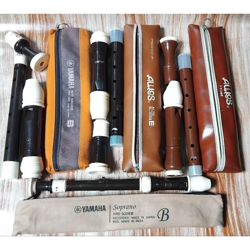 Assorted Japan Flute Yamaha Soprano B Alto Baroque Aulos Alto E ...