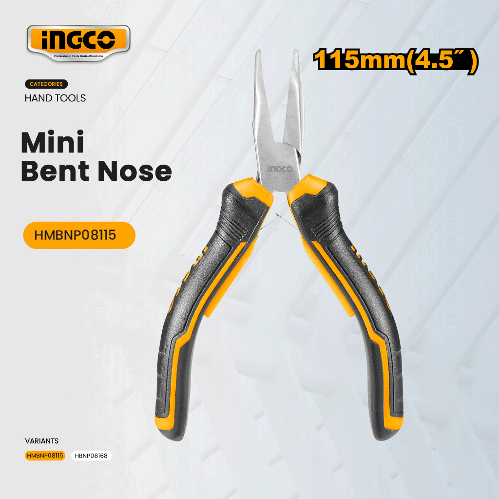 Ingco Mini Bent Nose Pliers Plier 4.5" HMBNP08115 | 6" HBNP08168 SOLD ...
