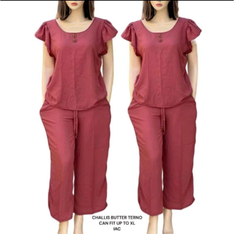 BUTTERFLY CHALLIS TERNO SQUARE PANTS HIGH QUALITY | Shopee Philippines
