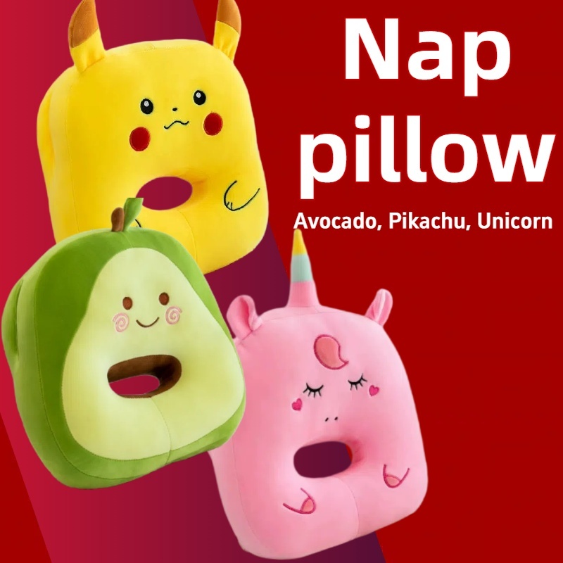 Neck nap Pillow Office rest Avocado Unicorn pikachu Plush Doll Cartoon ...