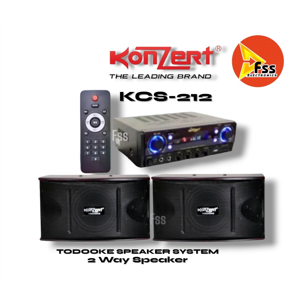 Konzert Kcs-212 todooke speaker system set 2way speakers bass reflex ...