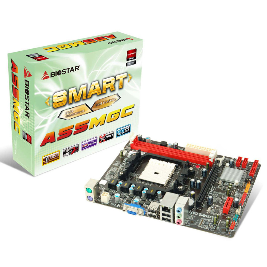 Biostar A55MGC (V7.1) Socket FM1 Supports AMD A-series/ E2-series ...