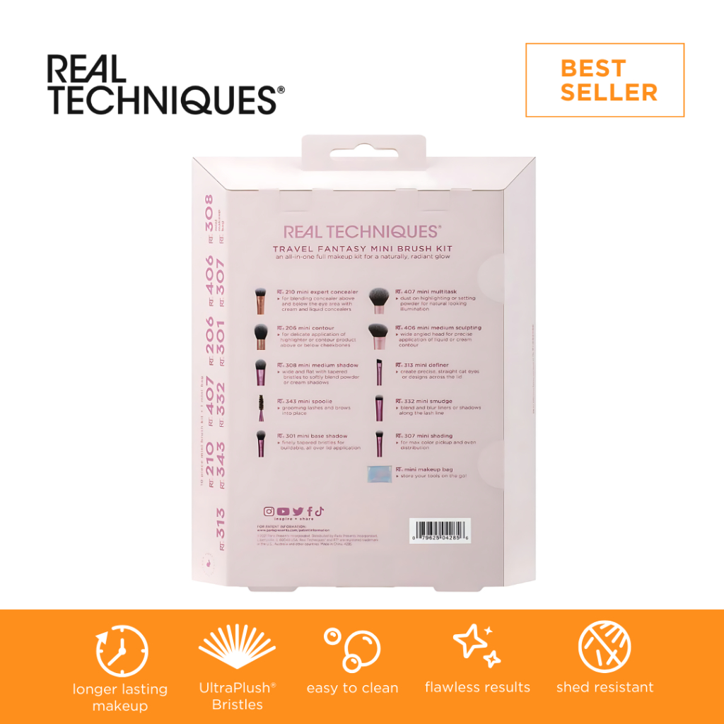 Real Techniques Travel Fantasy Mini Brush Set | Shopee Philippines
