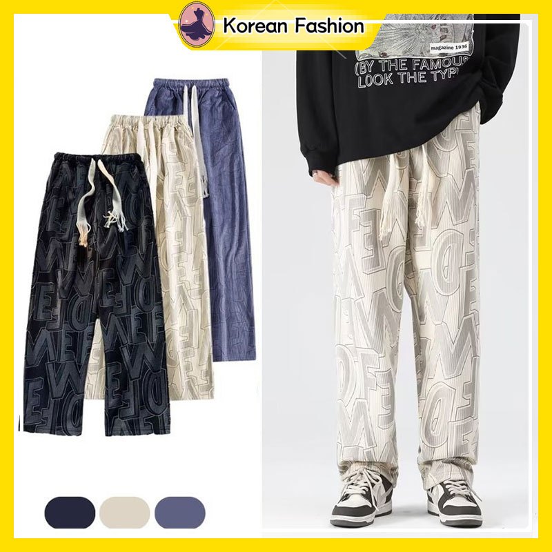 Men's Trendy Letter Pants Fashionable and Handsome Casual pants ...
