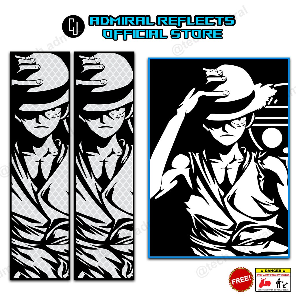 Alloy Top Box Sticker Waterproof Luffy Classics (REFLECTORIZED ...
