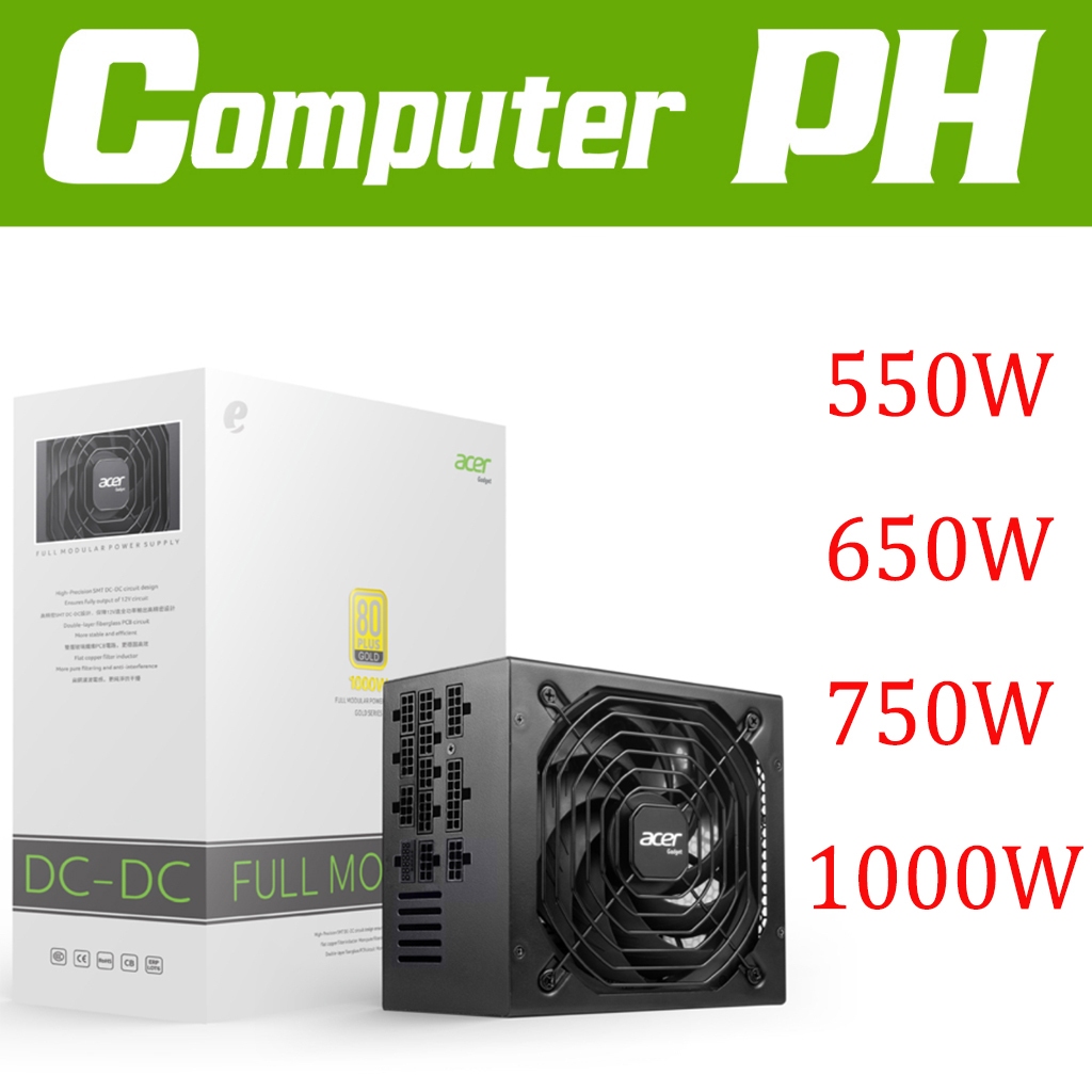 Acer AC- 550W/ AC-650W/ AC-750W/ AC 1000W Full Modular Power Supply ...
