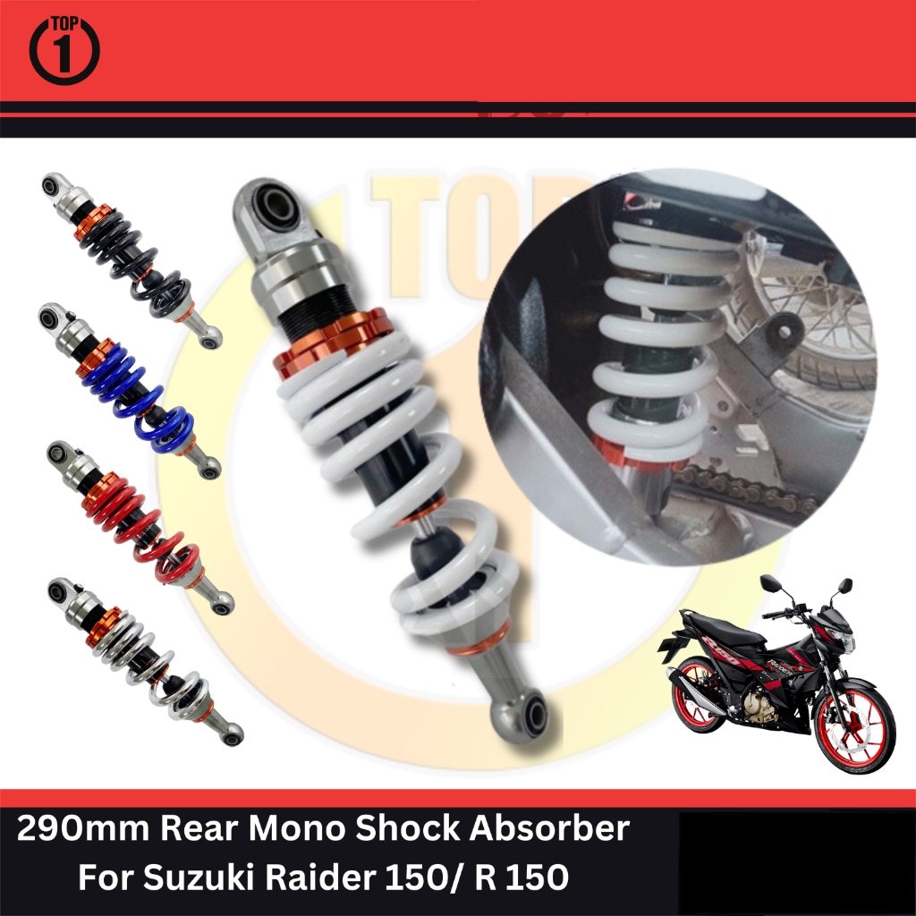 Top1 Motors Rear Mono Shock Absorber 290mm For Suzuki Raider 150 Raider ...