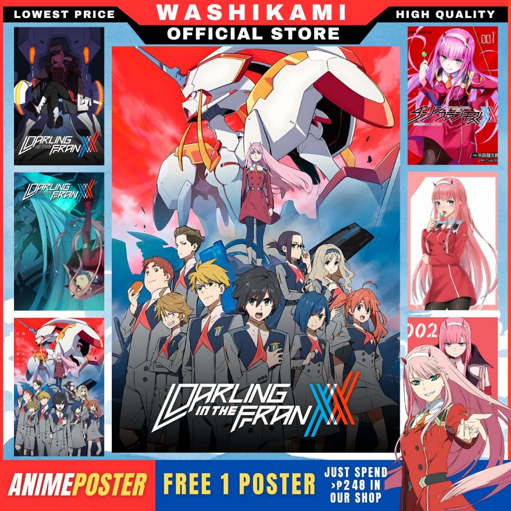Darling In The Franxx - Zero Two : Official A4 Anime Posters / Sticker ...