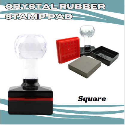 Square Photosensitive Crystal Rubber Stamp Pad and Case for School ...