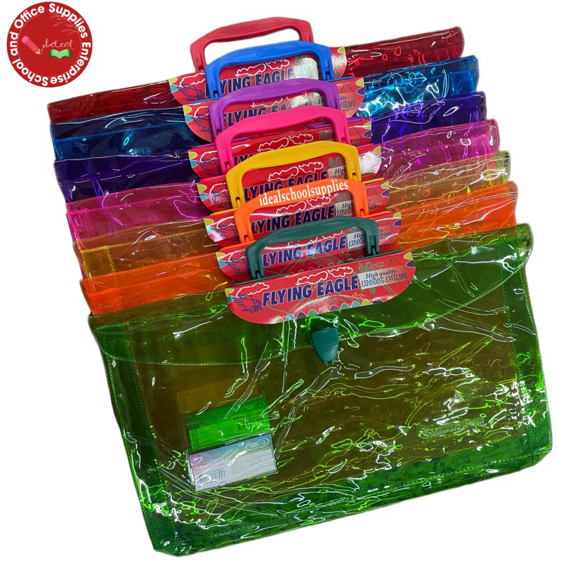 Plastic Expanding Envelope With Handle Push Lock Long Flying Eagle ...