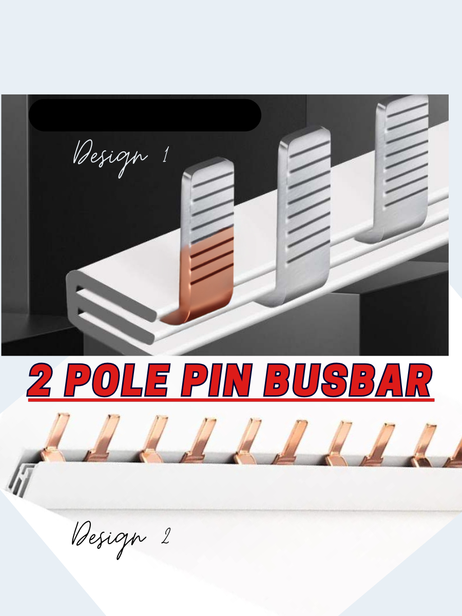 MCB PIN CONNECTOR BUSBAR 99.9% COPPER (2 Pole) 32A | 63A | 100A | 125A ...