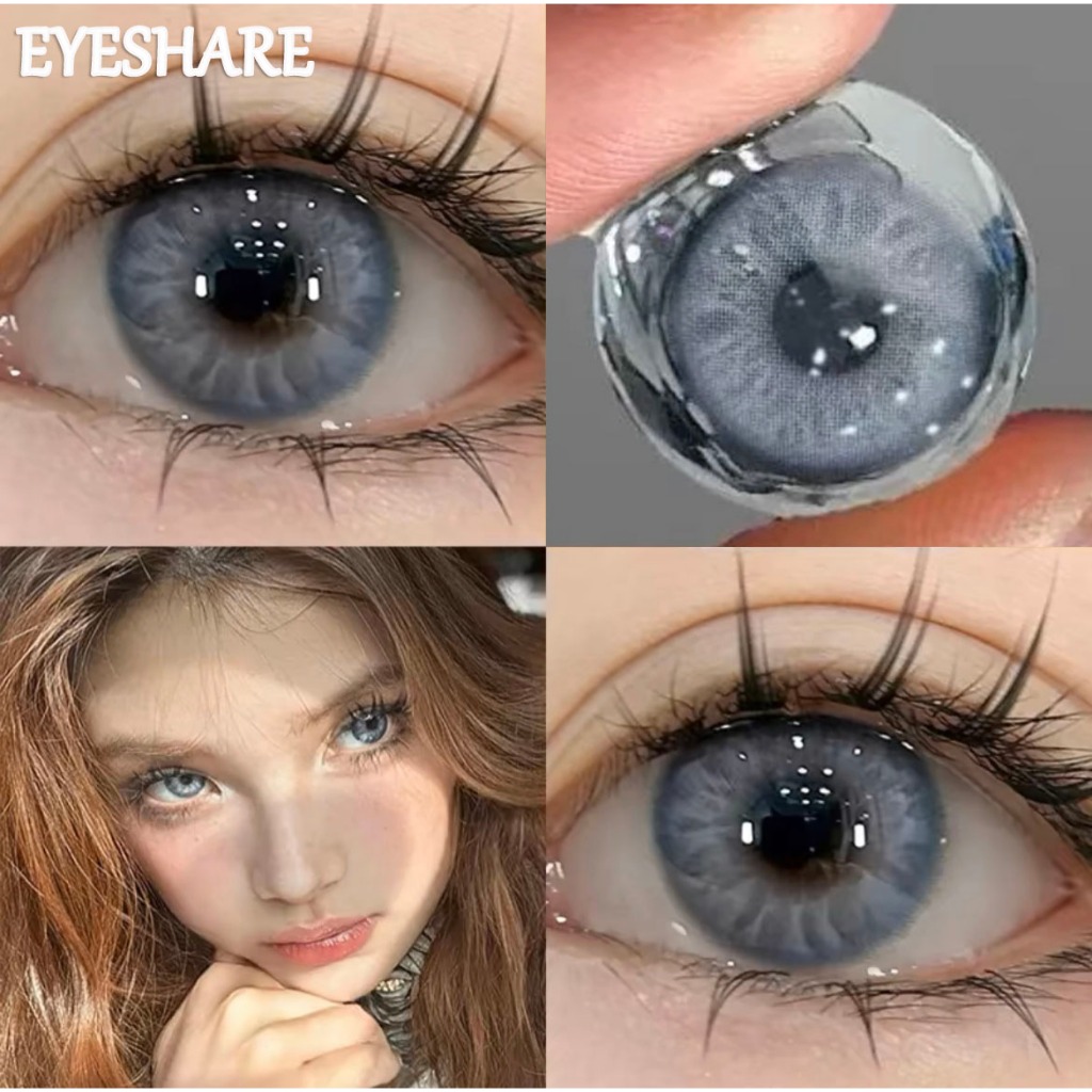 【COD 】2pcs GEM Blue Natural Contacts Sweet Korean Style Pink cosmetic ...