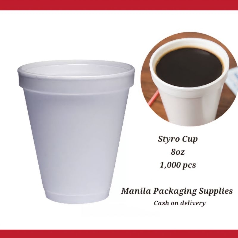 (1,000 pcs) Styro Cup , coffee cup 8oz , kopicup, winwin walang takip ...