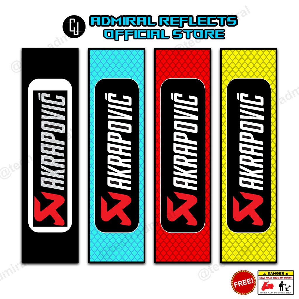 Alloy Top Box Sticker Waterproof Akrapovic (REFLECTORIZED) | Shopee ...