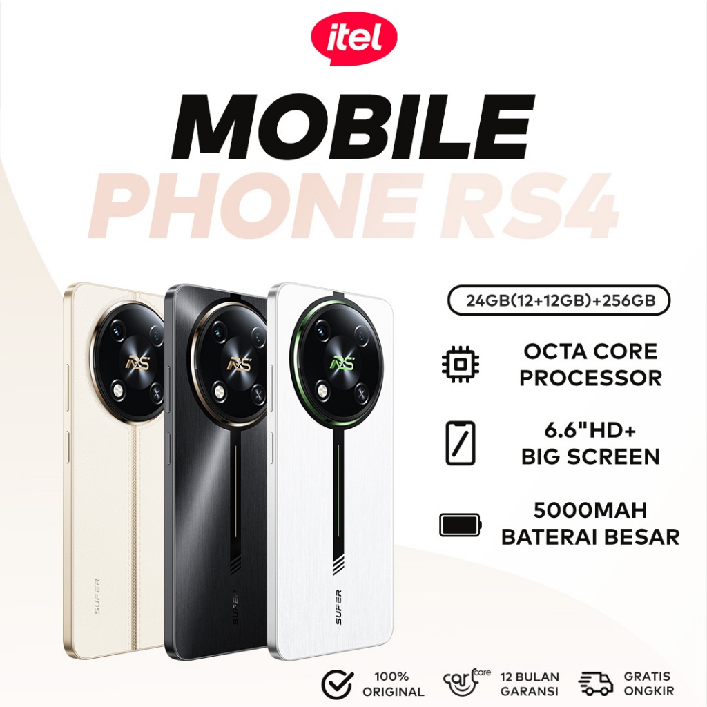 itel RS4 RAM 24GB (12GB+12GB)+ROM 256GB | Helio G99 | 45W 5000mAh ...