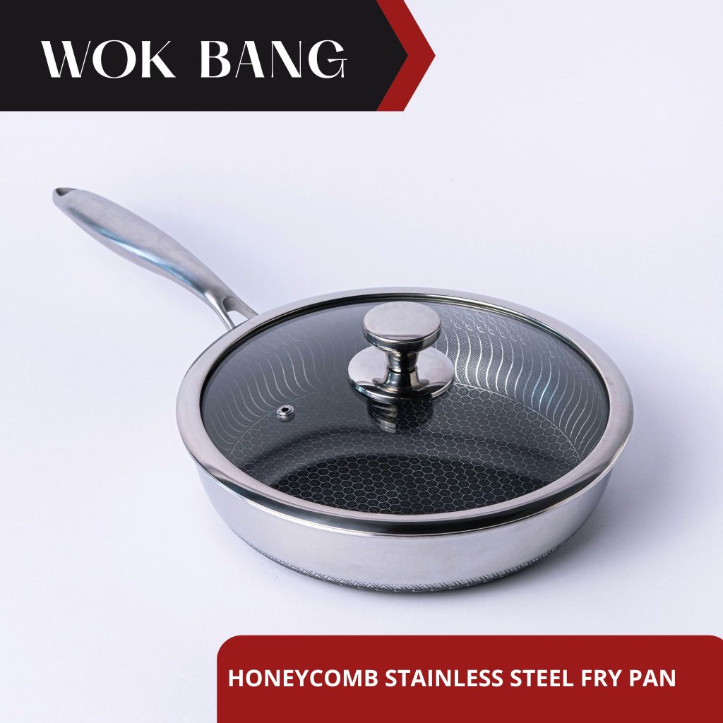 Wok Bang Honeycomb Stainless Steel Fry Pan | Shopee Philippines