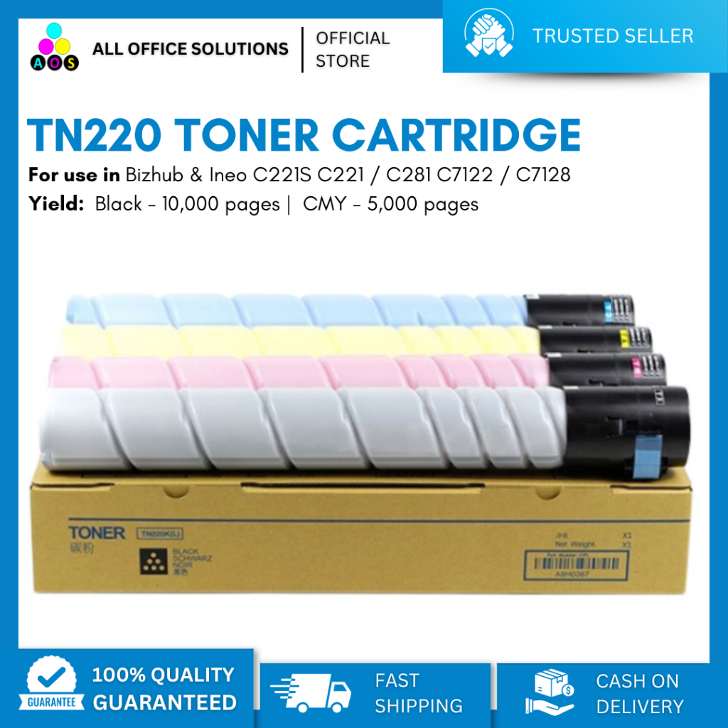 AOS for Toner cartridge TN220 Konica lower capacity For use in Bizhub ...