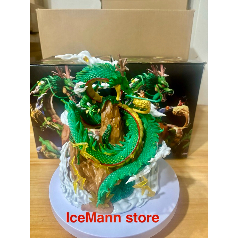 Dragon ball shenron with small son goku action figure, 19cm tall, knock ...