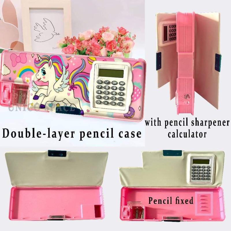 Magnetic Pencil Case with Calculator and Sharpener | Shopee Philippines