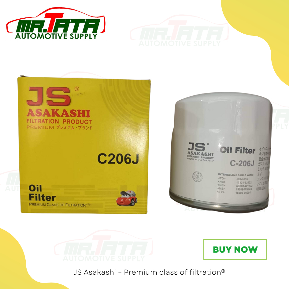 JS Asakashi OIL FILTER C-206j for NISSAN TERRA 2.5, NAVARA D40 2.5 ...