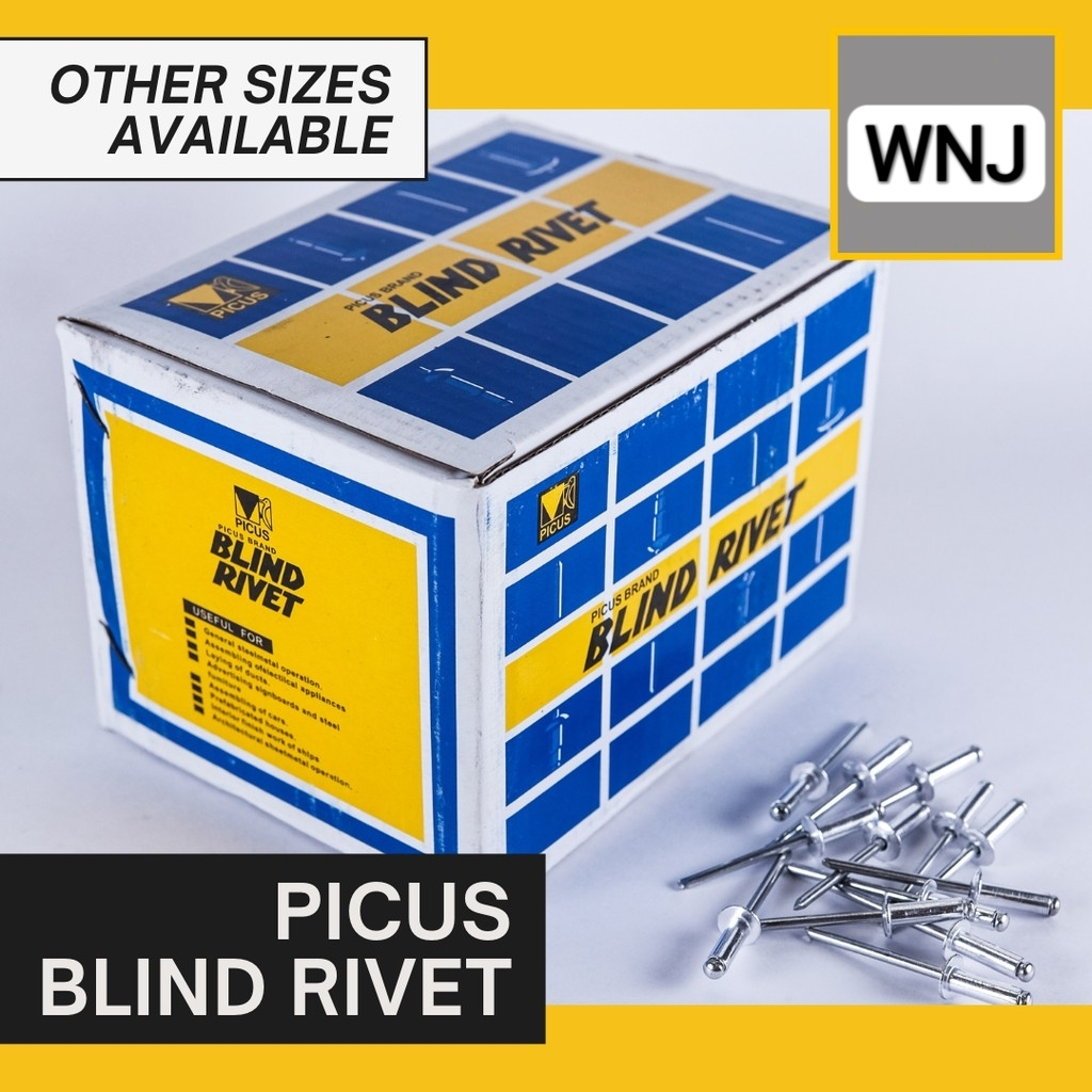 PICUS Blind Rivets Sliver 1/8x1/2, 5/32x1/2, 1/8x3/4, 5/32x3/4 and 3 ...
