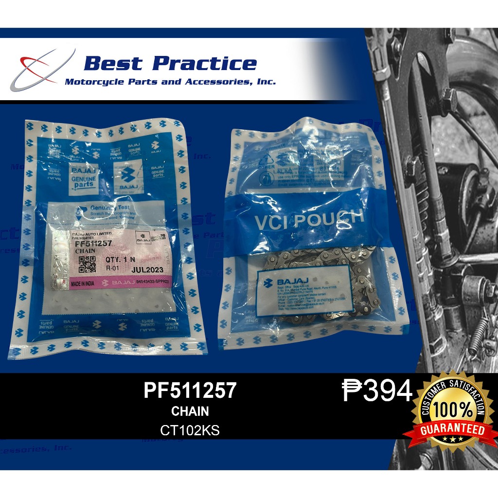 Bajaj TIMING CHAIN CT100C CT100KS Genuine PF511257 | Shopee Philippines