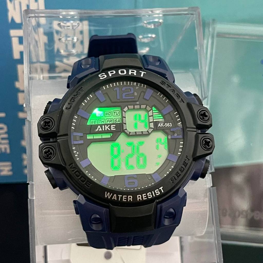 Sports Shock Digital Watch For Men Seven Lights Rubber Strap Water ...