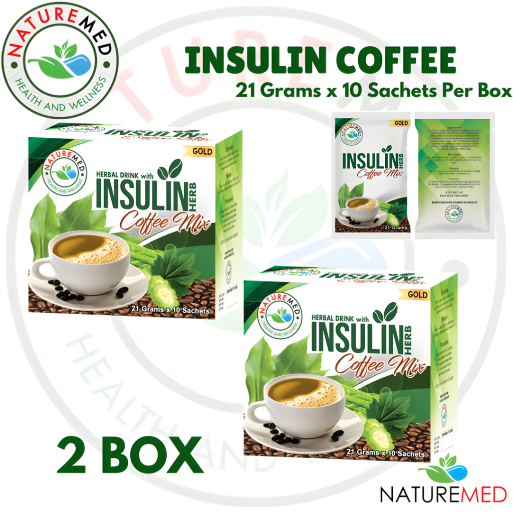 INSULIN COFFEE NatureMed (2 BOX) 21 Grams per Sachet / 10 Sachet per ...