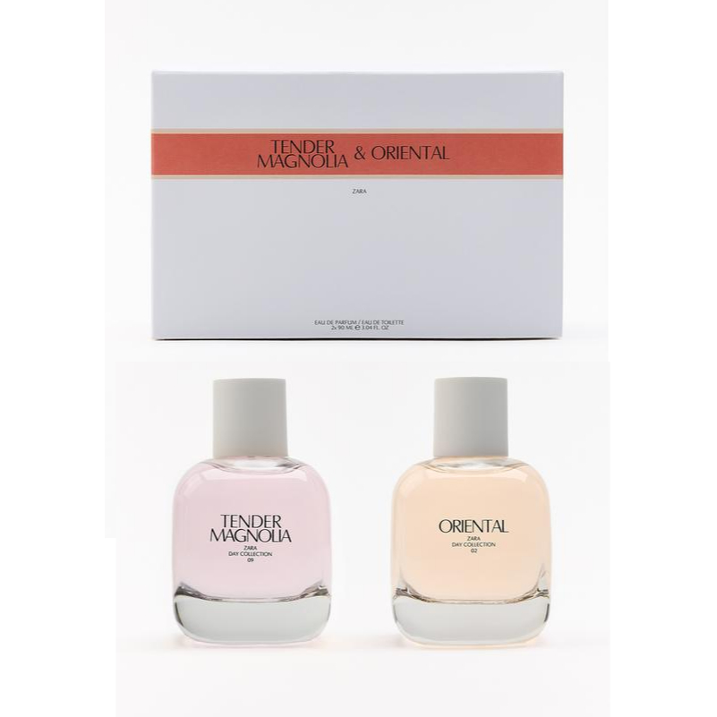 ZARA TENDER MAGNOLIA EDP + ORIENTAL EDT 90 ML EACH EAU DE PARFUM / EAU ...