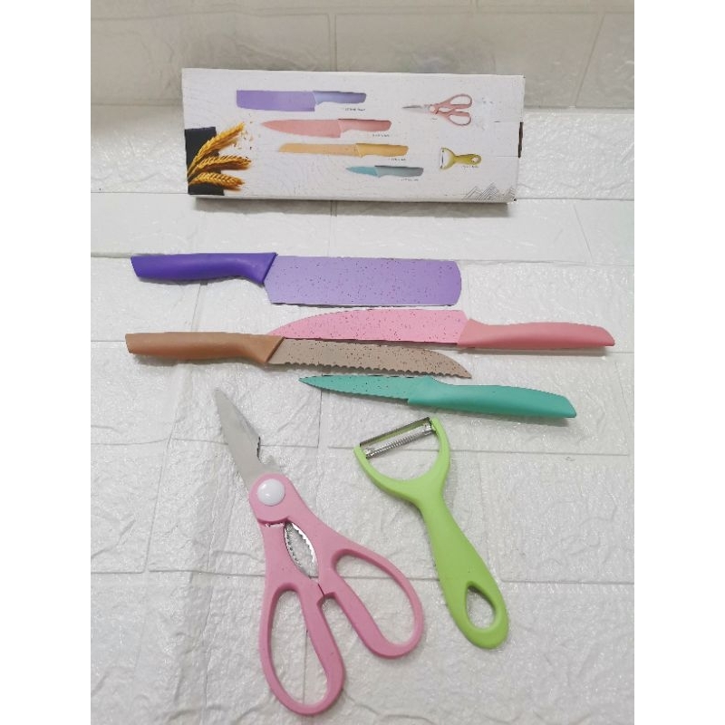 Stainless Steel Corrugated Kitchen Knife Set (6pcs) | Shopee Philippines