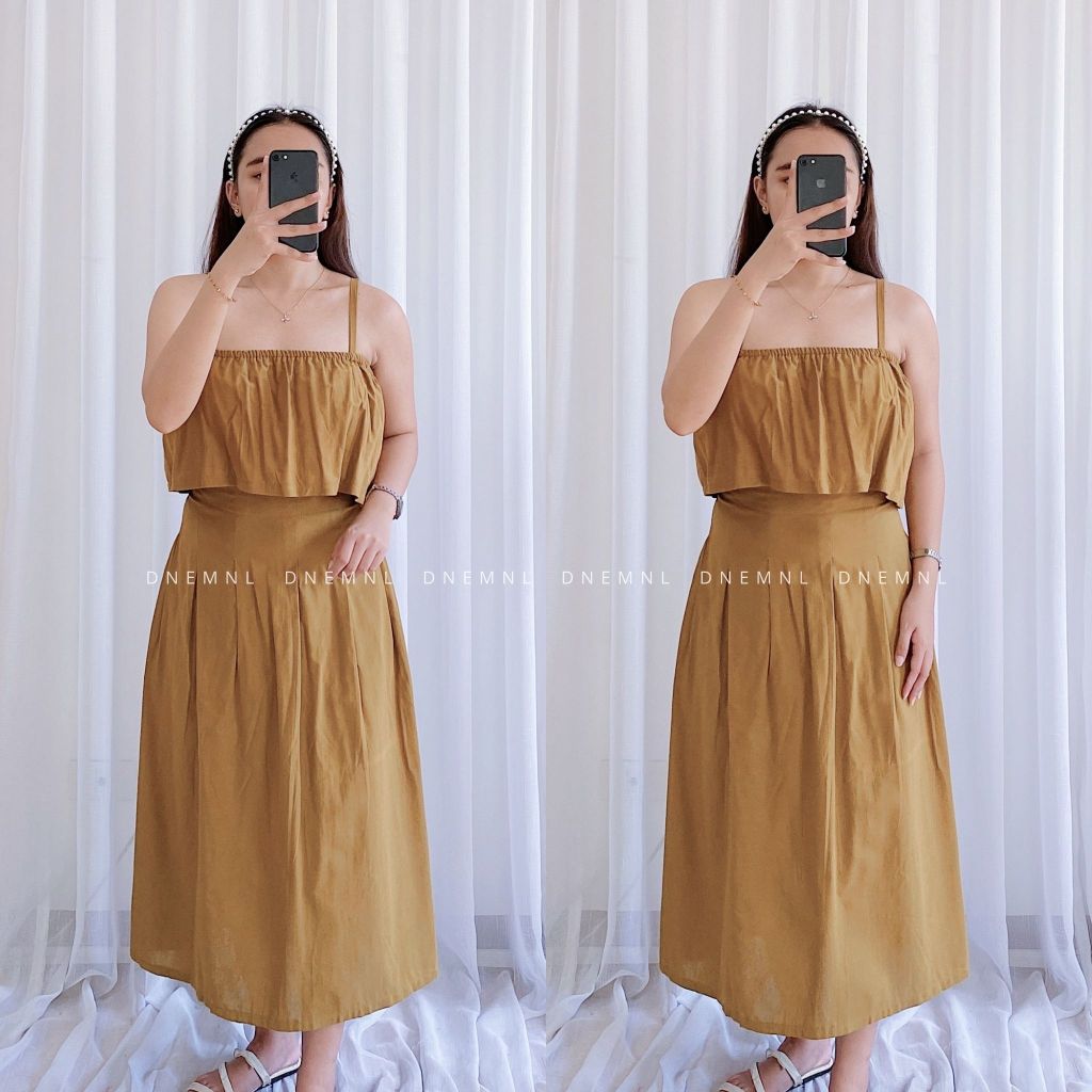 DNEMNLPH Lucia Top & long Skirt Set (Trendy Korean Inspired Fashion ...
