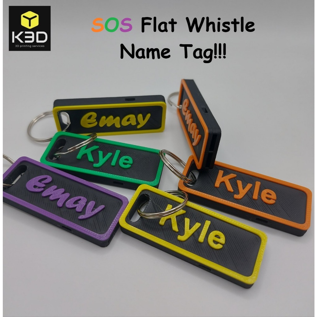 SOS Flat Whistle with Color Name Tag | Shopee Philippines