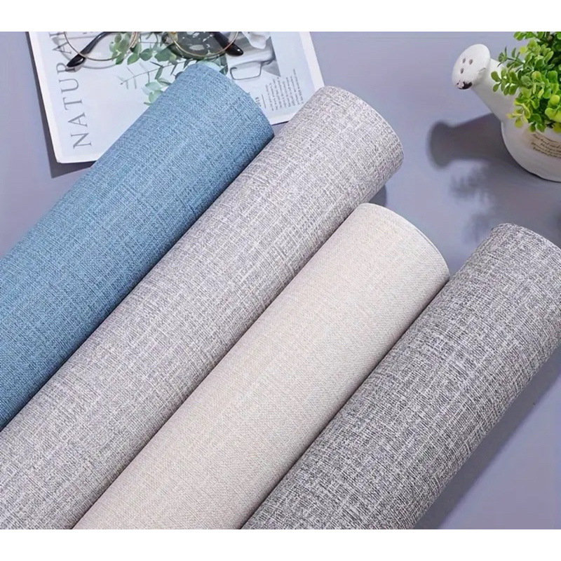 ACE KING Flax and Plain Design Wall Sticker PVC Self Adhesive ...