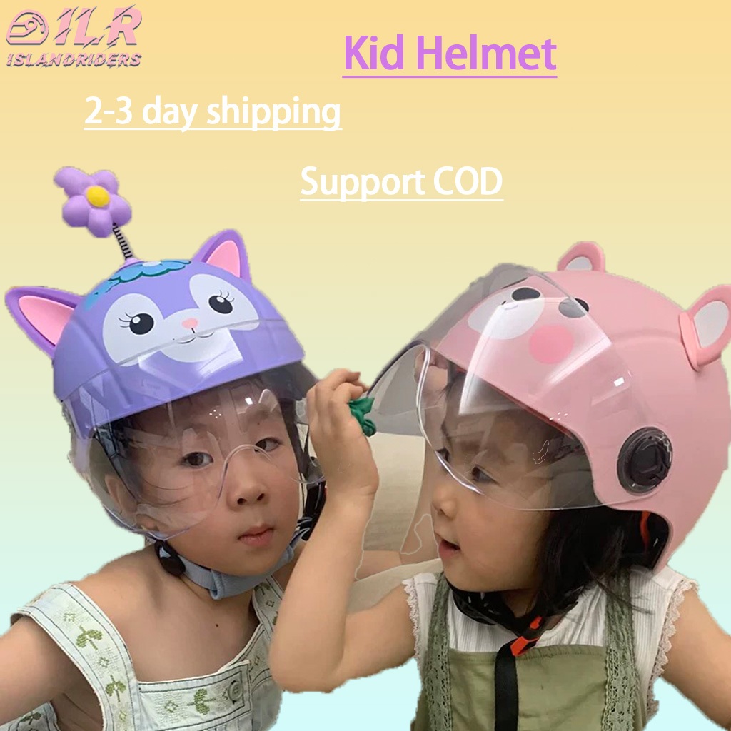 Purple Girl Boys Half Face Helmet for Kids Motorcycle Safety 2-10y ...