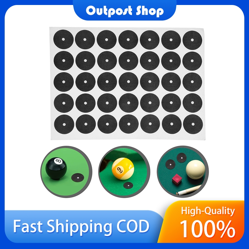 12Pcs Billiard Table Spot Sticker Pool Table Sticker Billiard Cue Ball ...