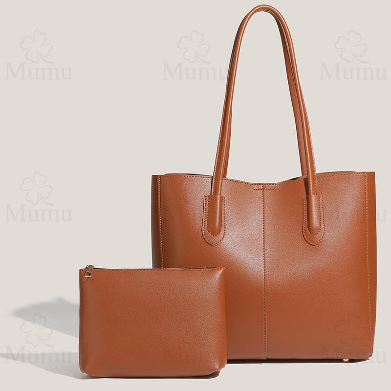 【High-End Mumu】Quality Leather 2in1 Women Tote Bag Office Shoulder ...