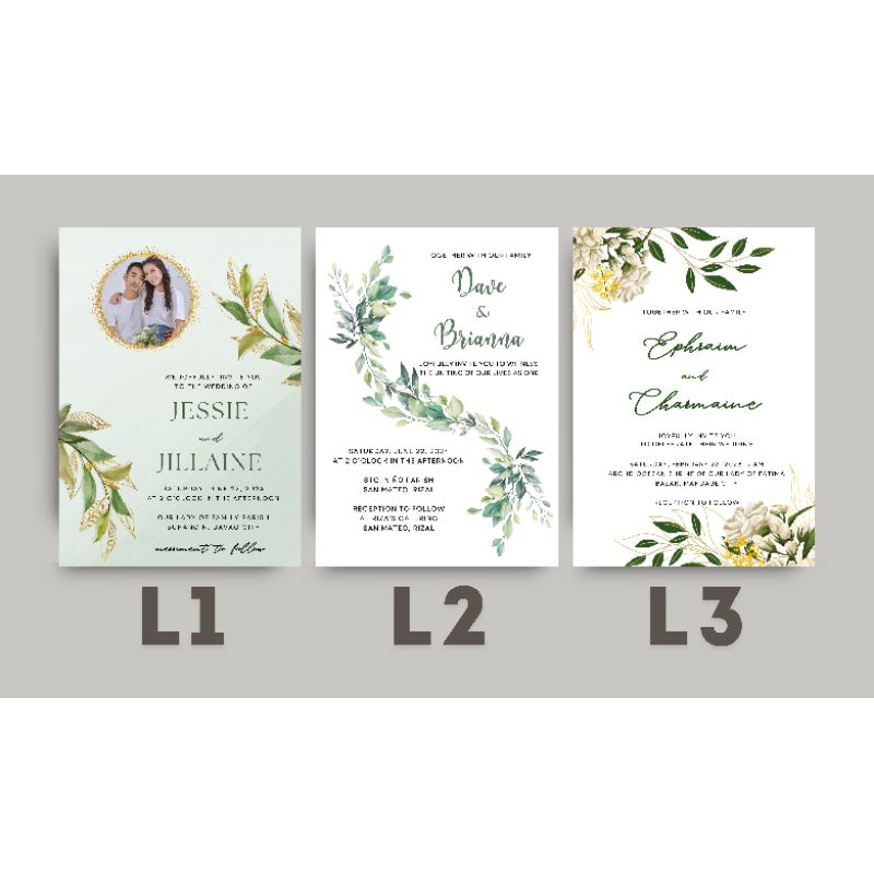Wedding Invitation & Other Occasion (Free Layout) | Shopee Philippines