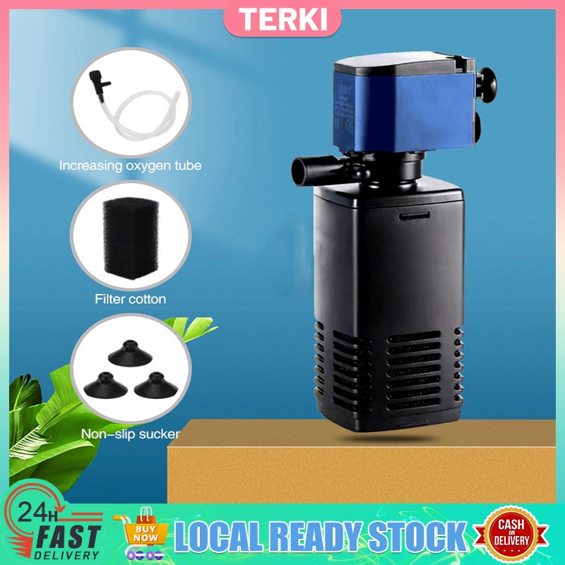 3 in 1 Aquarium Fish Tank Filter Air Pump for Aquarium Oxygen Pump Wave ...